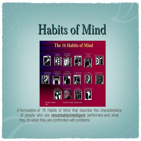 Unit - Habits of Mind | PPT