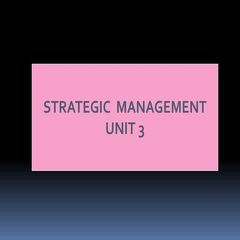 STRATEGIC MANAGEMENT | PPTX