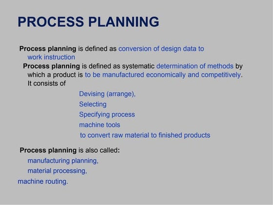 Computer Aided Process Planning (CAPP) | PPT