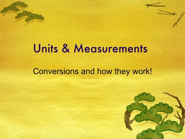 Math unit11 units of measurement | PPT