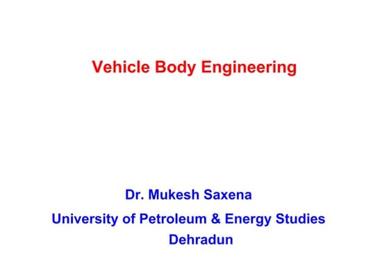 Vehicle Body Engineering Car Body Construction | PPT