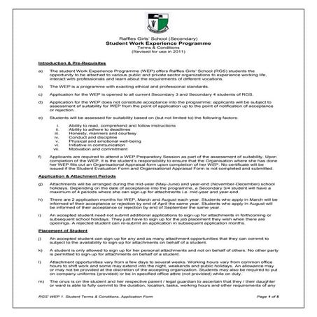 1. wep terms and conditions, application form 2011 | PDF