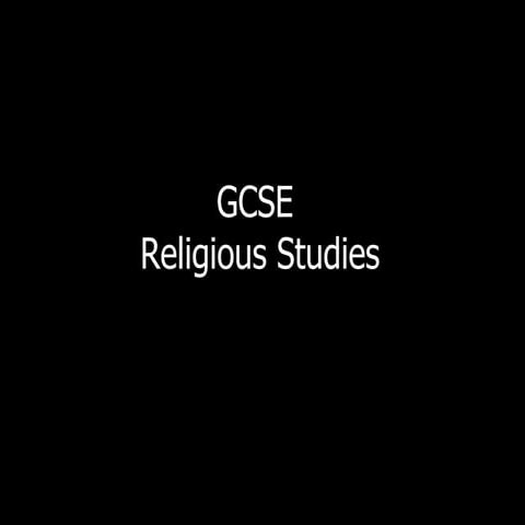 GCSE RE Introduction | PPT