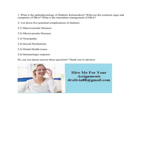 1 What Is The Pathophysiology Of Diabetic Ketoacidosis What Are The docx