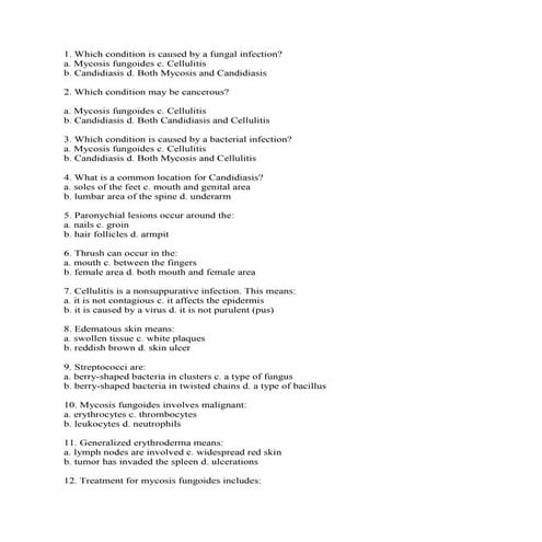 Mcqs infectious diseases 08 | DOCX