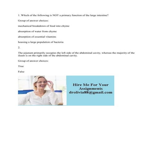 1- Which of the following is NOT a primary function of the large intes.docx