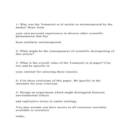 1- Why was the Tomasetti et al article so misinterpreted by th.docx