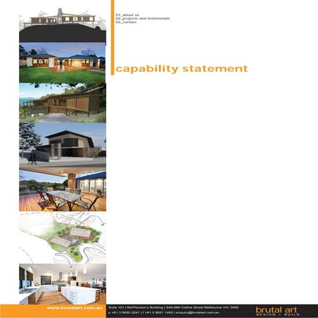 Brutal Art Design + Build Capability Statement | PDF | Developmental ...