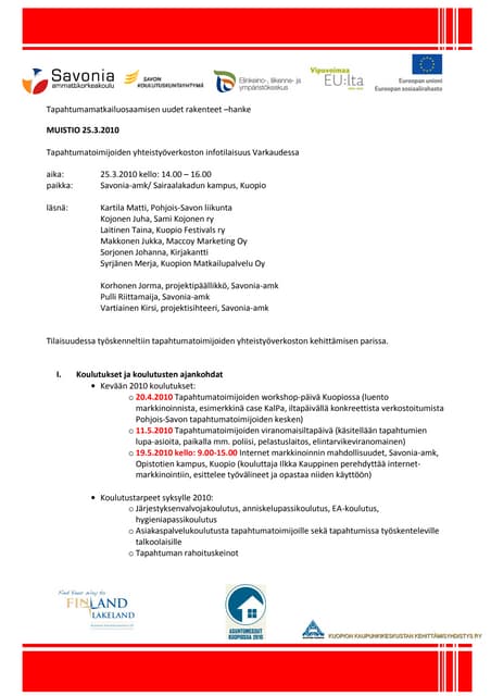 Muistio 20.4.2010