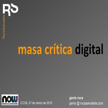 Masa Crítica Digital | PPT