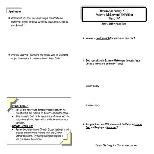 Easter Growth Group Study Guide | PDF
