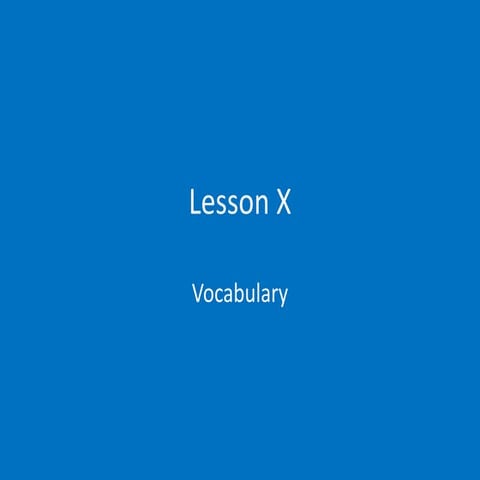 Lesson 10 Vocabulary | PPTX