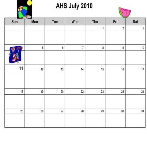 10 11 ahs calendar | PPT
