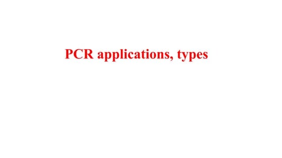 Types of PCR | PDF | Chemistry | Science