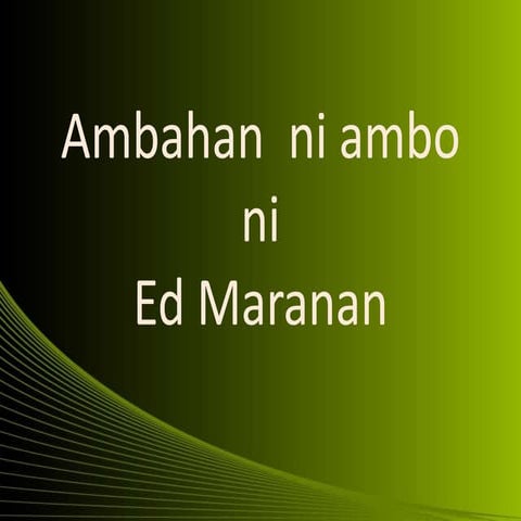 ambahan ni ambo | PPTX