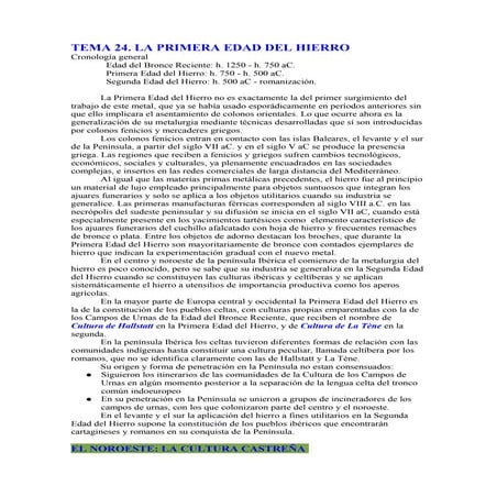 Tema 10 la 1ª edad del hierro | PDF