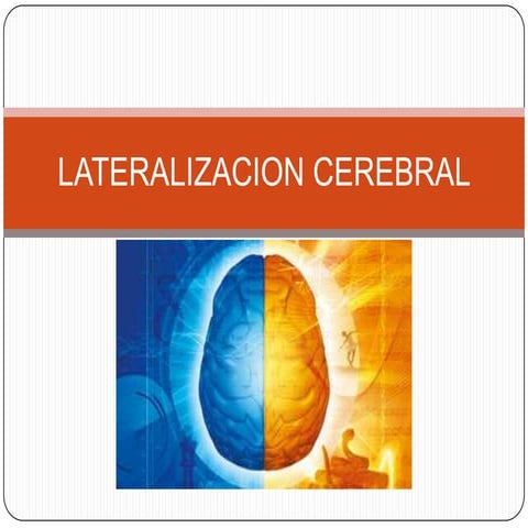 10. Lateralizacion Cerebral (17-0ct-2013) | PPTX