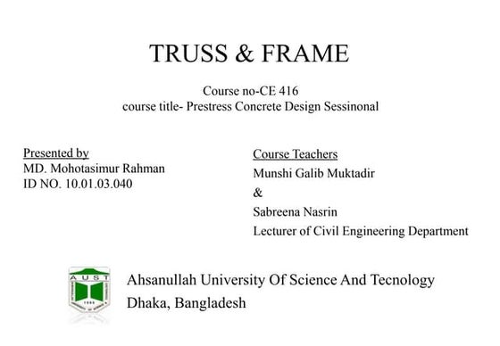 Truss examples | DOCX