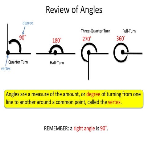 4th Grade Angle Review | PPTX | Science