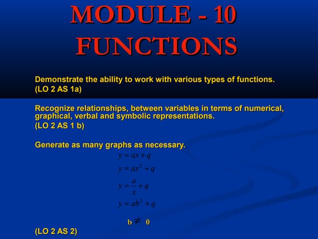 Function and their graphs ppt | PPTX