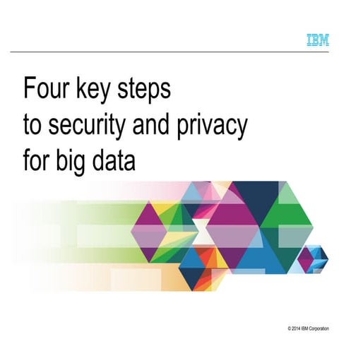 Ibms Four Key Steps To Security And Privacy For Big Data Ppt