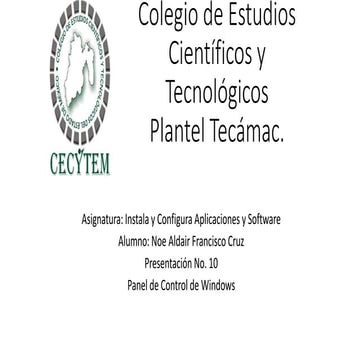 Panel de control de windows | PPTX