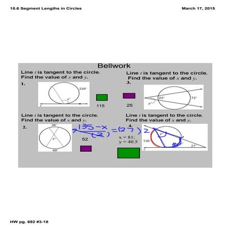 Geometry unit 12.4 segment lengths | PPT