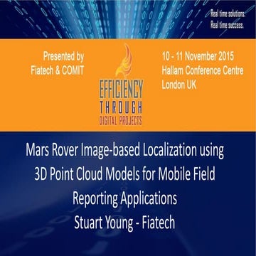 ETDP 2015 D2 Mars Rover Image Based Localization Using 3D Point Cloud Models for Mobile Field ...