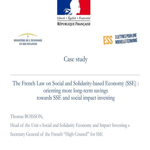 The French Law on Social and Solidarity Economy | PPTX