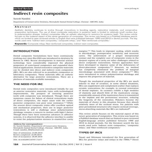 10. indirect resin composites | PDF