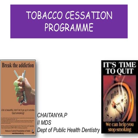 10.tobacco cessation programme | PPTX