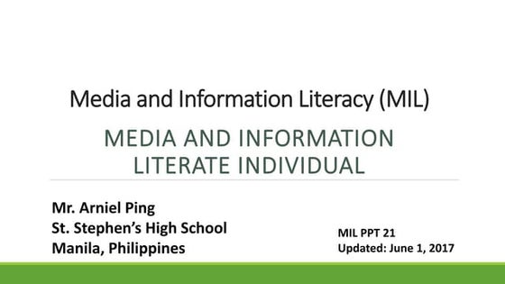 Media and Information Sources | PPT