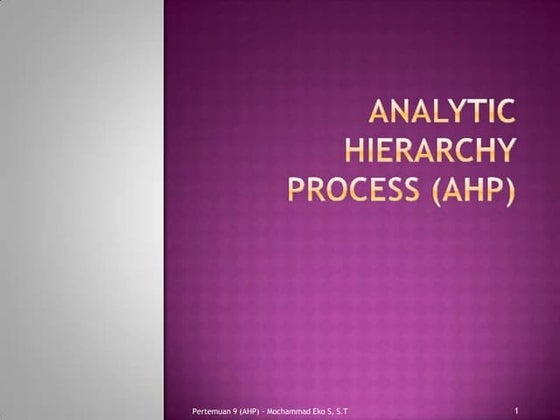 How to do ahp analysis in excel | PDF | Business Accounting & Finance ...