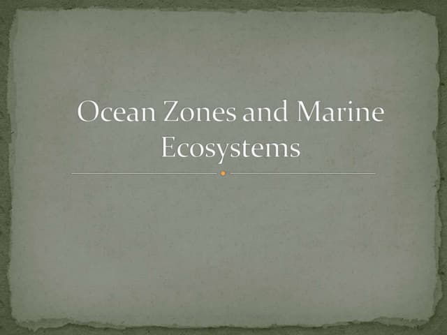 zonations of sea and ecological classification of marine biota | PPTX | Geography | Science