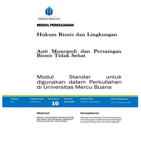 10. hbl, maghfira arsyfa ganivy, hapzi ali, anti monopoli dan persaingan bisnis tidak sehat ...