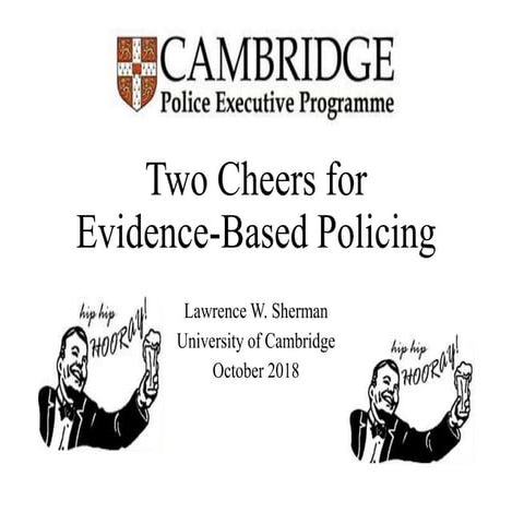 Two cheers for evidence-based policing | PPTX