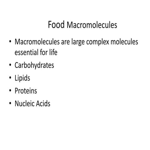 food mactomolecule | PPT