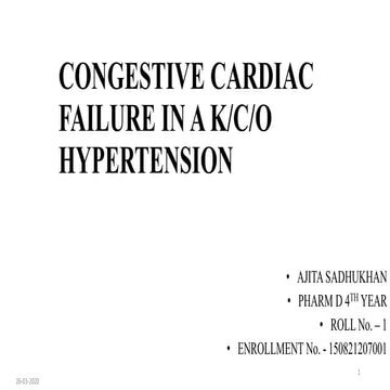 10. a case study on ccf with htn | PDF | Heart and Cardiovascular Diseases | Diseases and Conditions