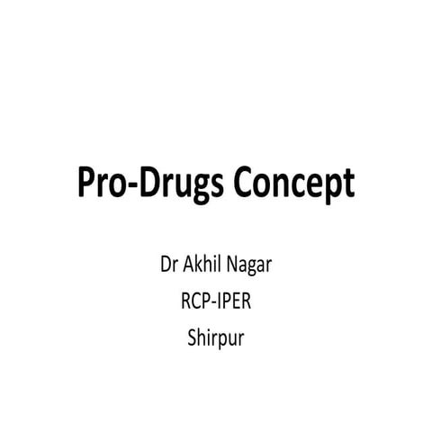 Pro-Drug Concept | PDF