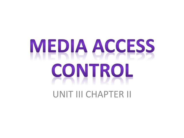 Sybsc It Computer Networks Unit Iii Media Access Control Ppt