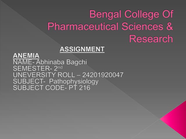 Types of anemia | PPTX