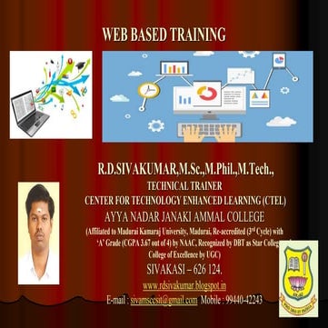 Web Based Training - R.D.Sivakumar | PPT
