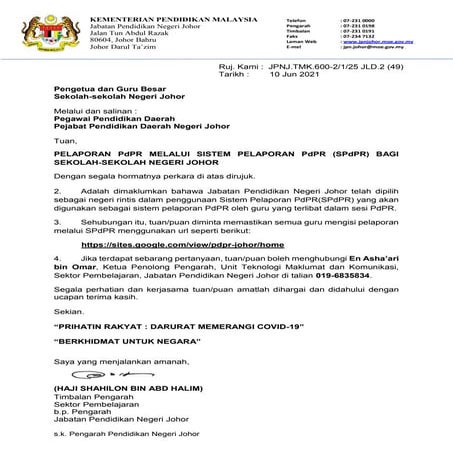 10.6 pelaporan pd pr melalui sistem pdpr | PDF