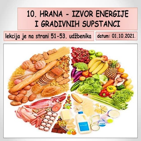 10. hrana izvor energije i gradivnih supstanci | PPTX