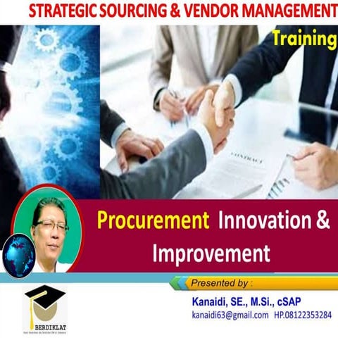 Procurement Innovation & Improvement _Training "STRATEGIC SOURCING ...