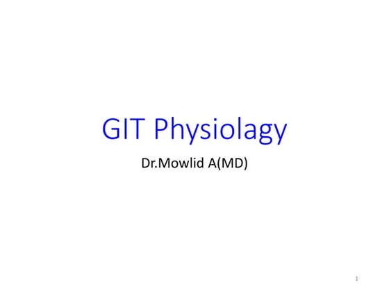 Introduction to Git Physiology | PPT