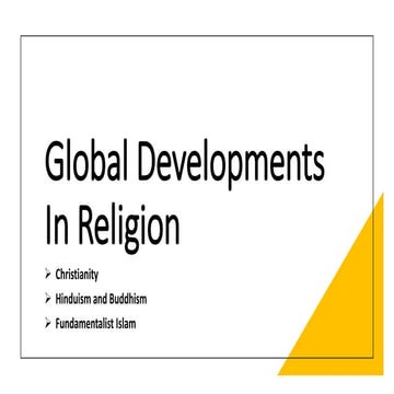 10. (three topics in one slide) Global Developments In Religion ...