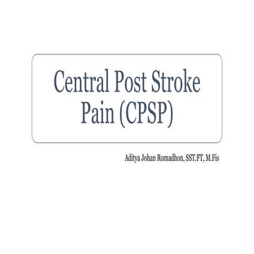 10. Central Post Stroke Pain.pptx