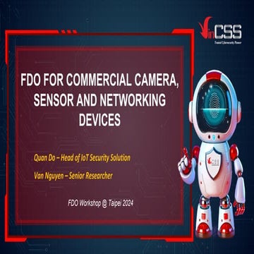 FDO for Camera, Sensor and Networking Device – Commercial Solutions ...