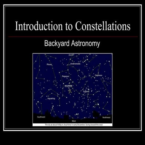 Sky at night. Stars. Constellation science | PPT